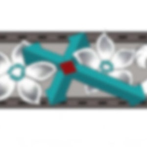 Leather Belt Tooling Pattern -western Cross With Flowers- Design - Etsy