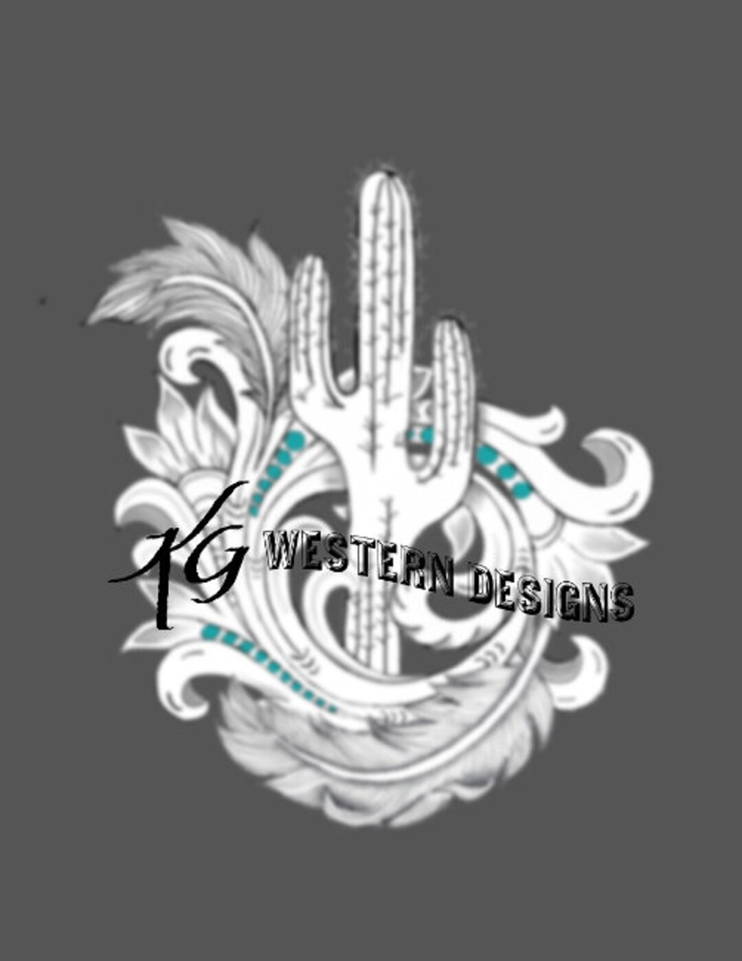 Southwest Desert Cactus- Western Scrollwork-feathers- Leather Carving ...