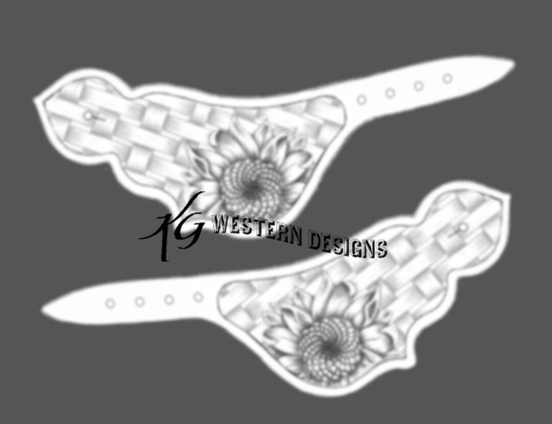 Sunflower Spur Straps Pattern Template Basket Weave Background - Etsy