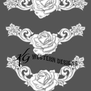 Leather-tooling-roseborder-design Pattern 3 Pack - Etsy