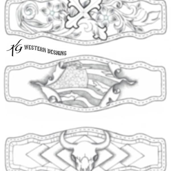 Leather Tooling Pattern Cross - Etsy