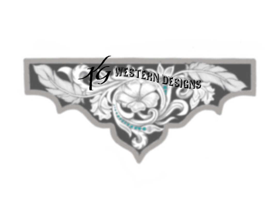 Leather Feathers-flower-western Borderline Tracing Corner Design ...