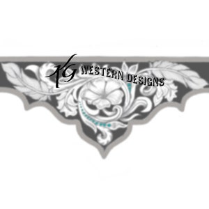 Leather Feathers-flower-western Borderline Tracing Corner Design ...