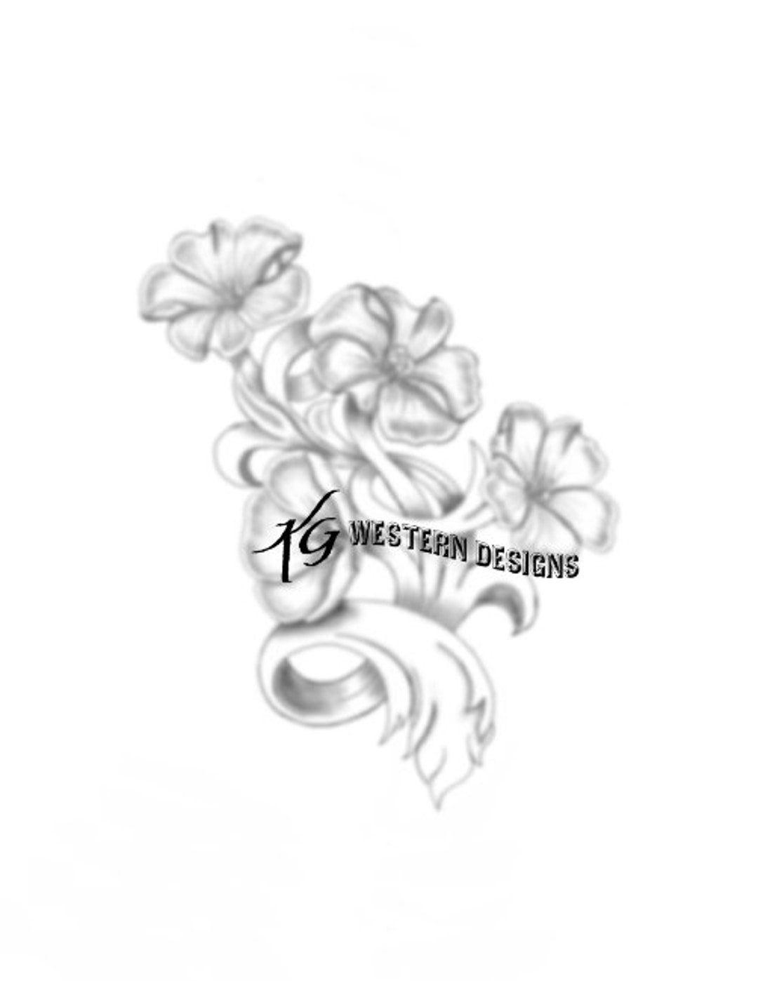 Leatherwork Floral Tooling Design- Flowers- Scroll-vines Tracing ...