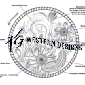 Leather Tooling Sunflowers-daisy -floral Vines- Feather- Rope Can ...