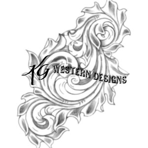 Western Scrollwork-vines-leather Tooling Tracing Design Pattern - Etsy