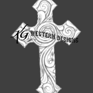 Western Cross Leather Tooling Tracing Design Pattern, Western ...