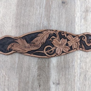 Twisted Feather Floral Tracing Leather Tooling Pattern Design - Etsy