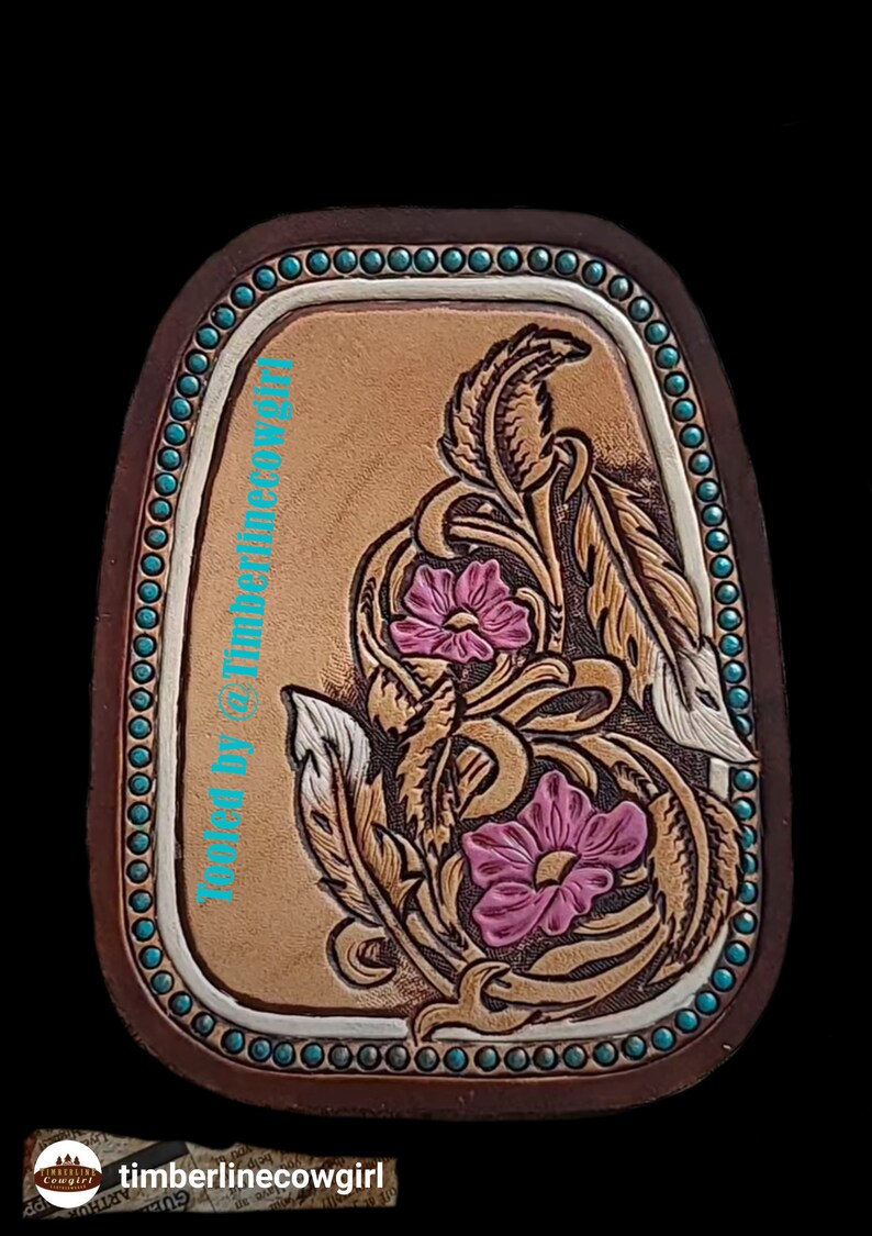 Feather-flowers-vines 5 Leather Tooling Tracing Design - Etsy