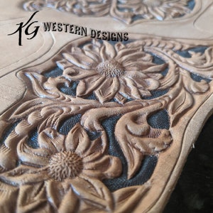 Spur Straps Pattern Template- Floral, Sunflowers, Daisy's- Western ...