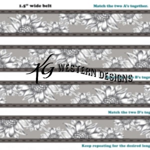 Leather Tooling Pattern- Sunflowers Design Pattern Download - Etsy