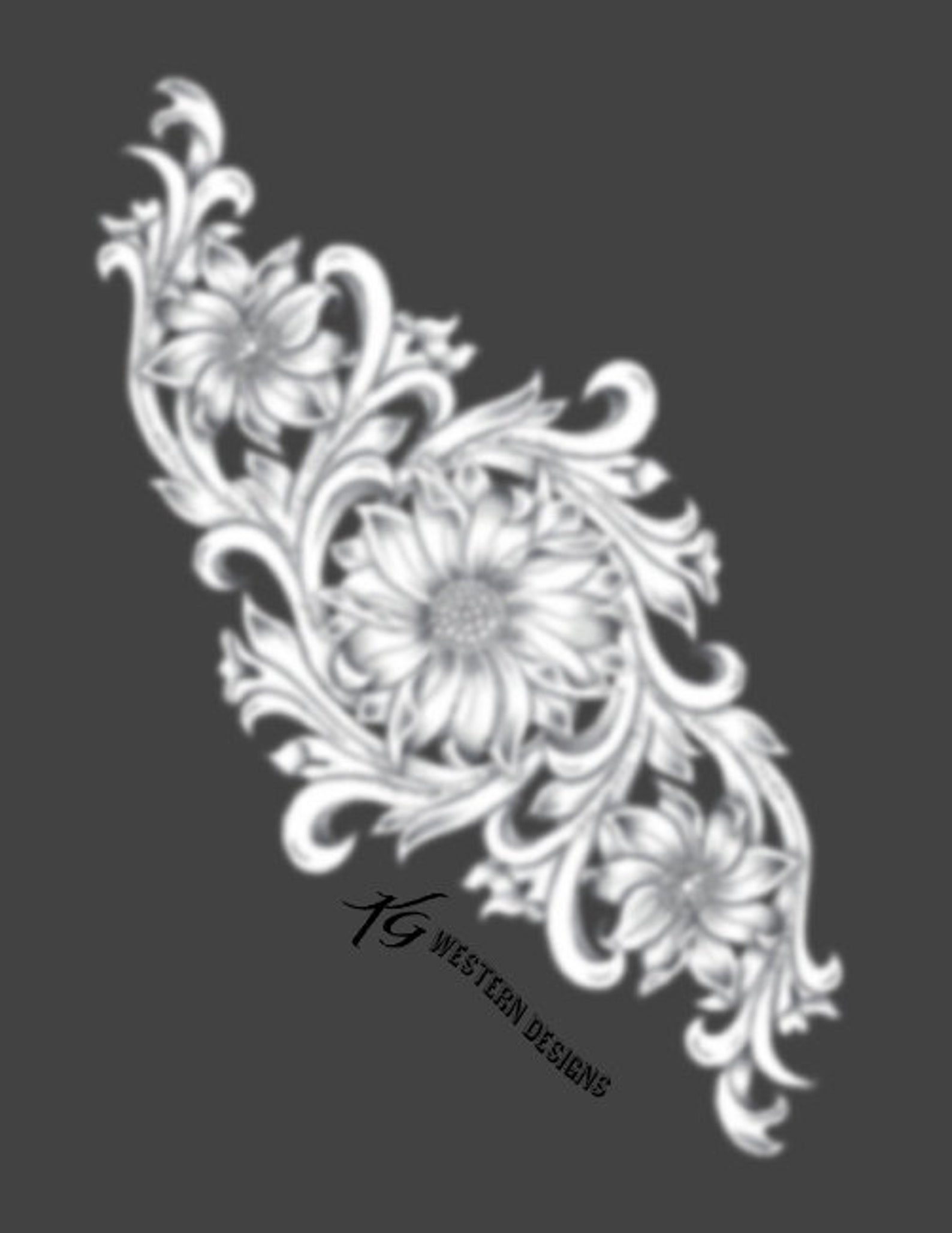 Daisy Sunflower Floral Vines DIY Leather Tooling Tracing - Etsy