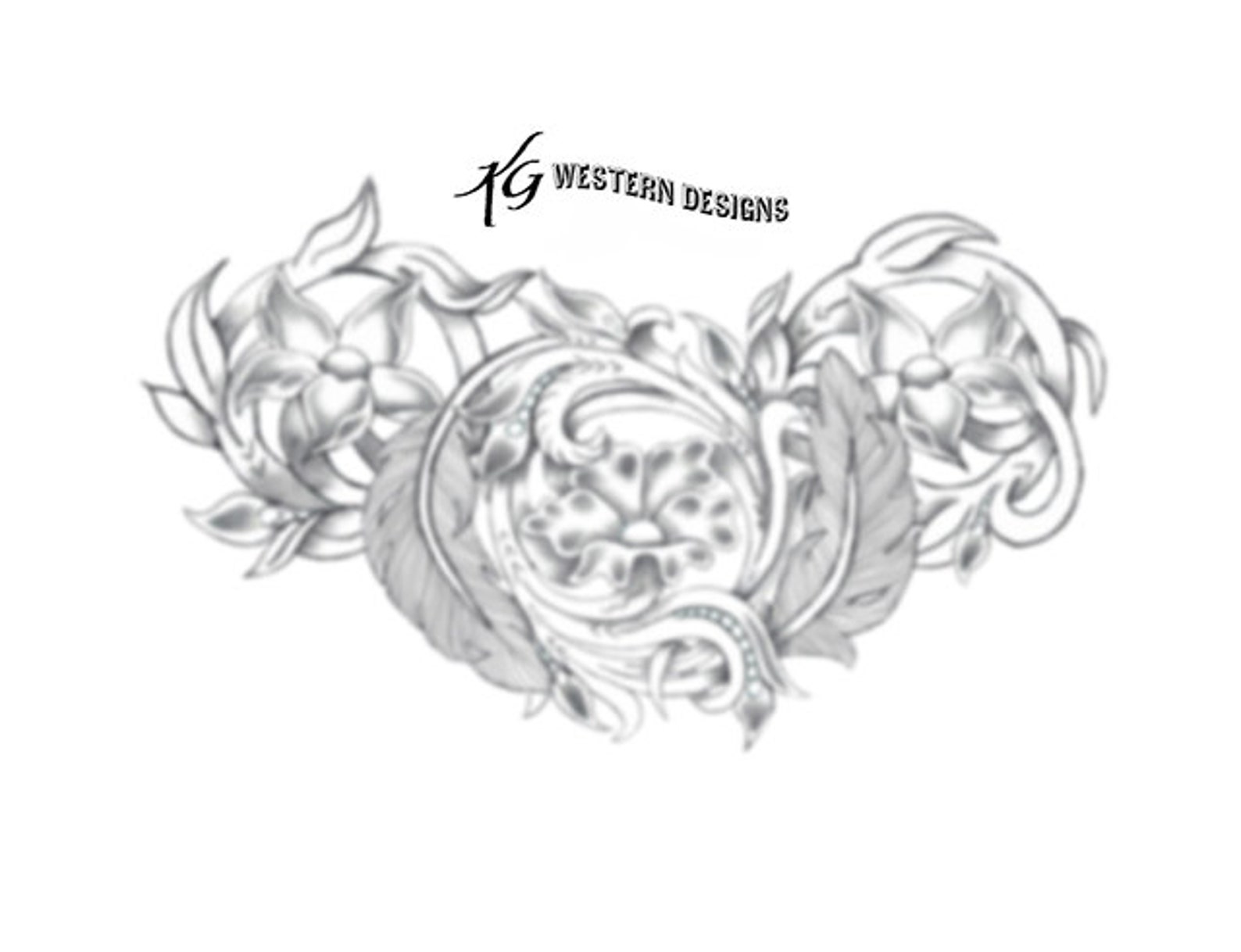 Feathers-flowers-vines Leather Tooling Tracing Corner Design Pattern - Etsy