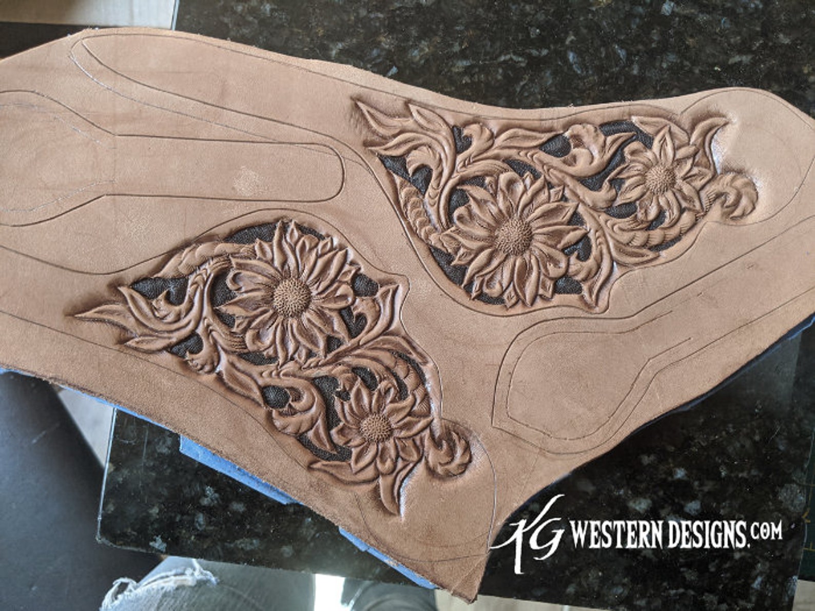 Spur Straps Pattern Template- Floral, Sunflowers, Daisy's- Western ...
