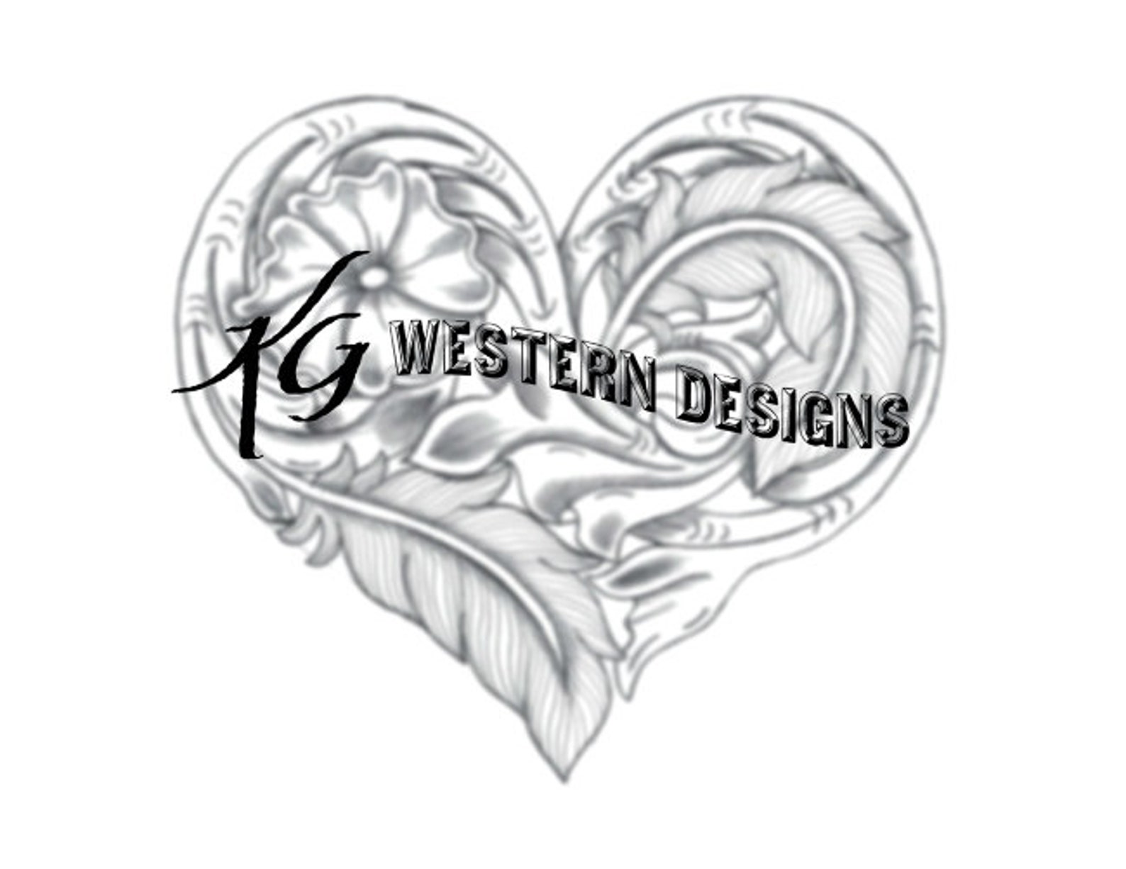 Filigree Heart Shape Design Floral Feathers Carving Leather Tooling ...