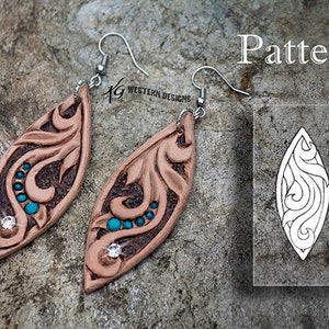 Easy Leather Tooled Earrings Pattern Pack- PDF Download - Etsy