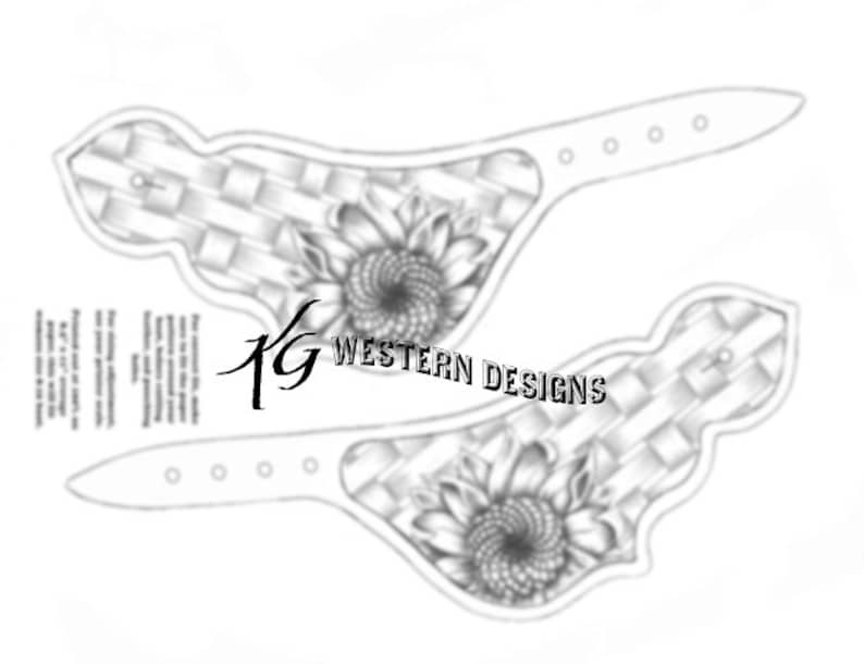 Sunflower Spur Straps Pattern Template Basket Weave Background - Etsy