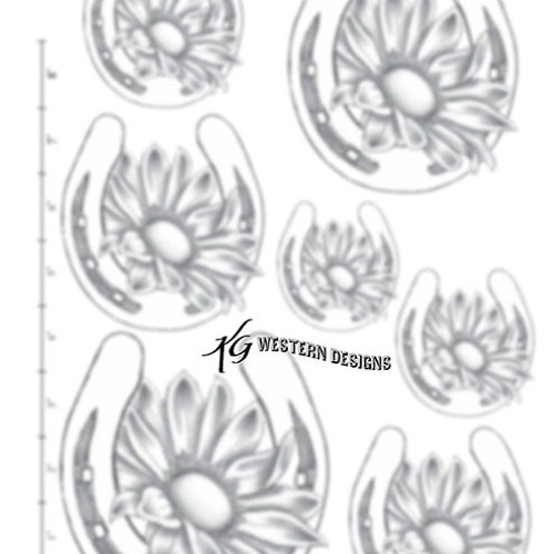 Leather Tooling Element Feather&vines Tracing Design Pattern - Etsy