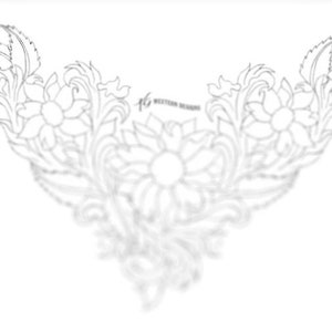 Leather Tooling Corner Pattern -sunflower Floral Vines- Tracing Design ...