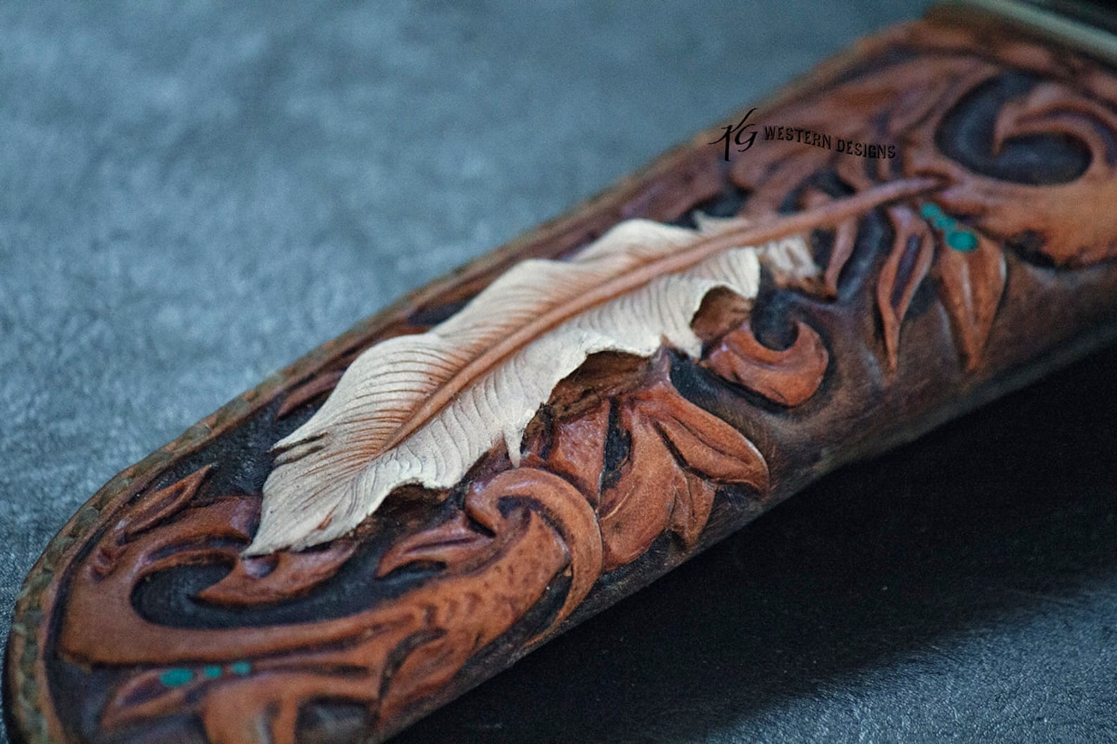 Feather-vines1 Design Leather Tooling Tracing Design Pattern - Etsy