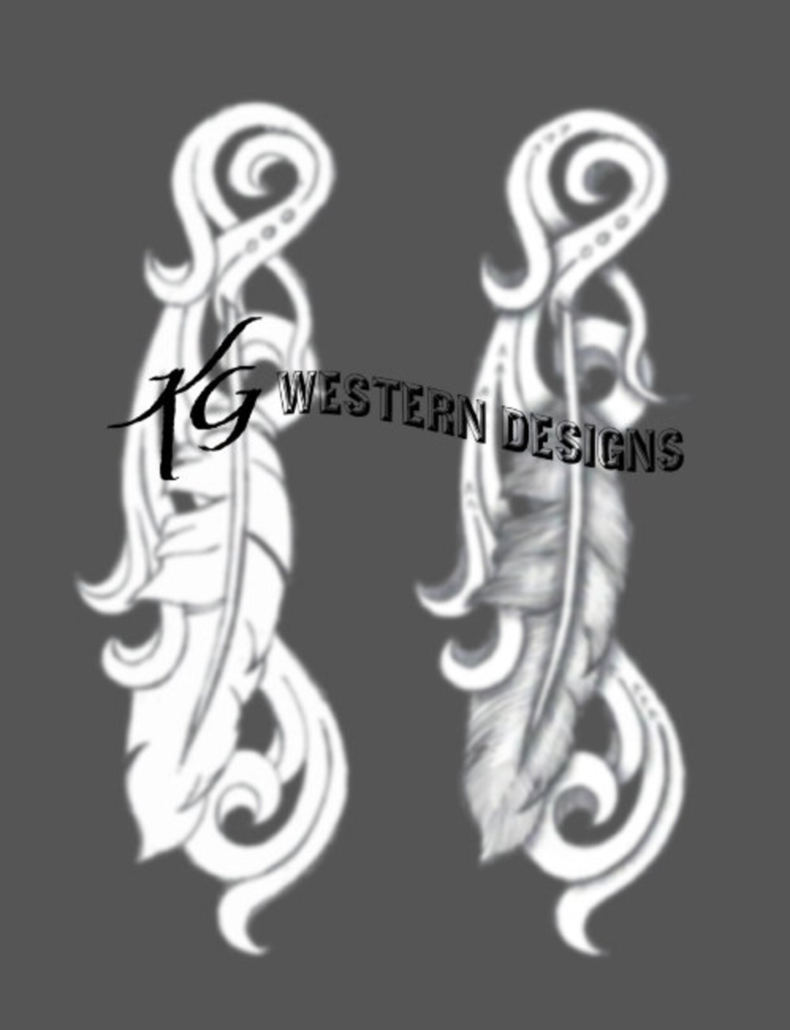 3 Pack Leather Tooling Feather-&-vines Tracing Designs Pattern PDF ...