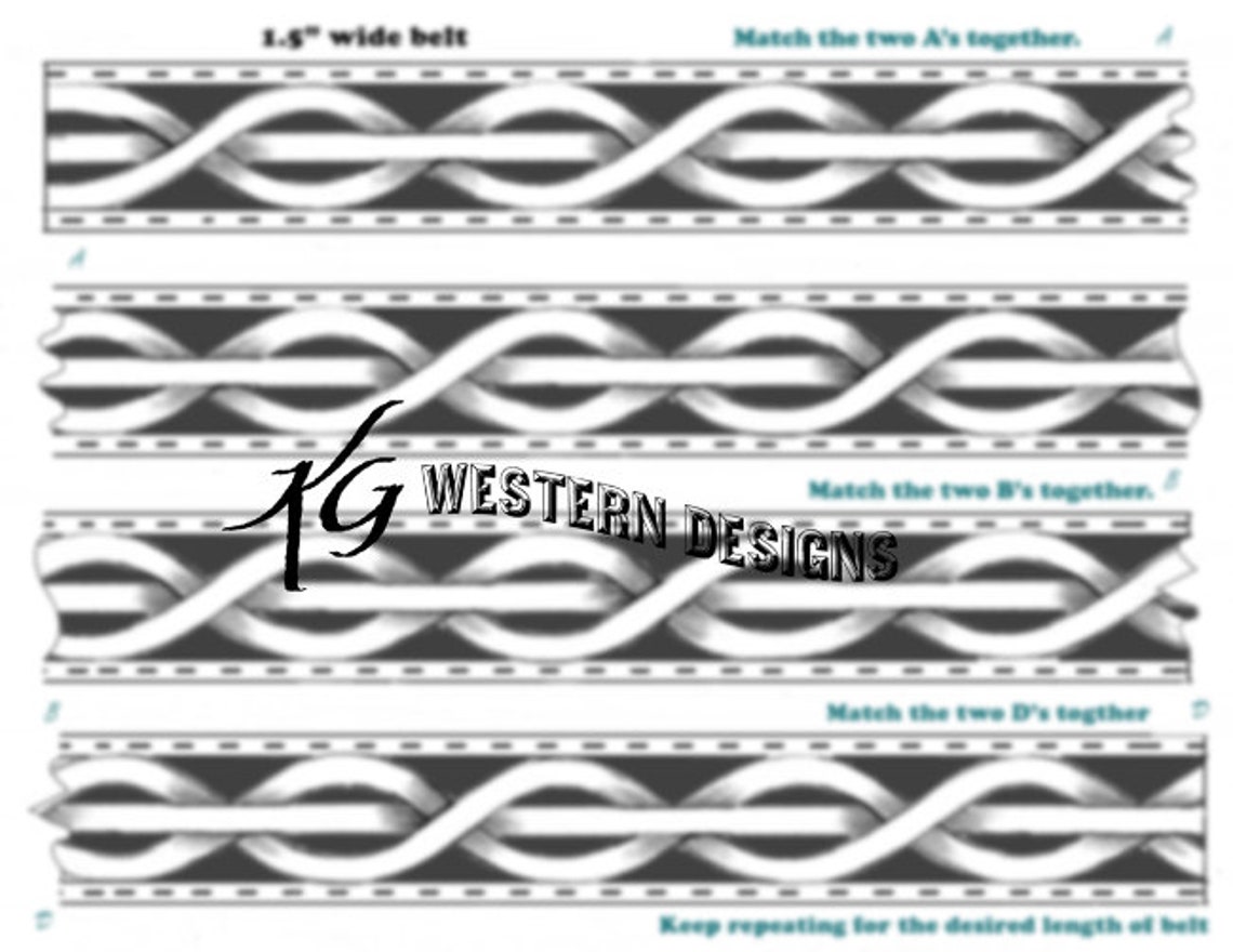Leather Belt Tooling Pattern -interweaving Celtic Design Pattern Pdf ...