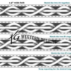 Leather Belt Tooling Pattern -interweaving Celtic Design Pattern Pdf Download - Etsy