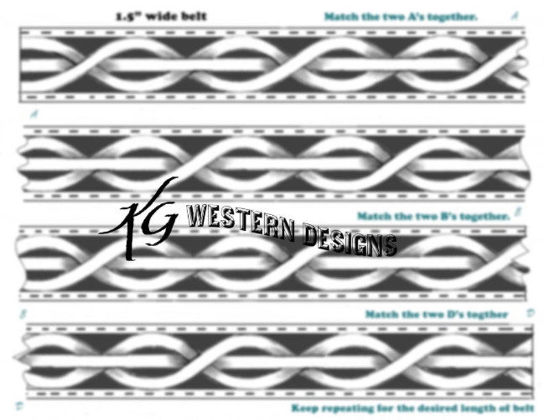 Leather Belt Tooling Pattern -interweaving Celtic Design Pattern Pdf ...