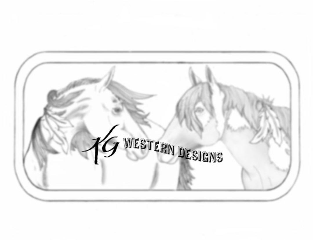 Wild Horses Portrait- Native Ponies- Western Design Carving Leather ...