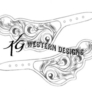 Leather Spur Strap Pattern PDF -tooling Template- Western Scrollwork ...