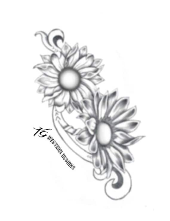 Daisy Flower Vines Leather Tooling Design Pattern Download - Etsy