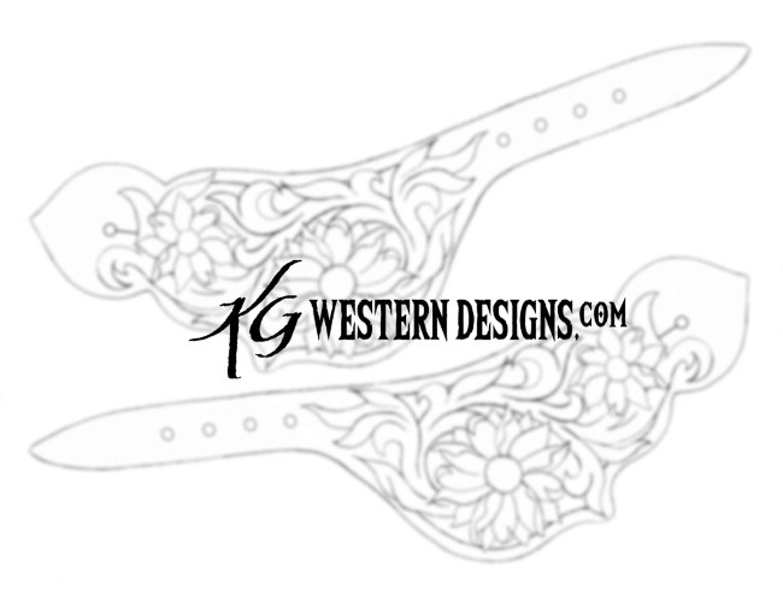 Spur Straps Pattern Template- Floral, Sunflowers, Daisy's- Western ...