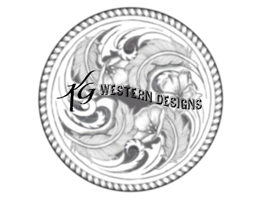 Leather Tooling -lewisflax- Floral Vines- Feathers- Rope Can, Round ...