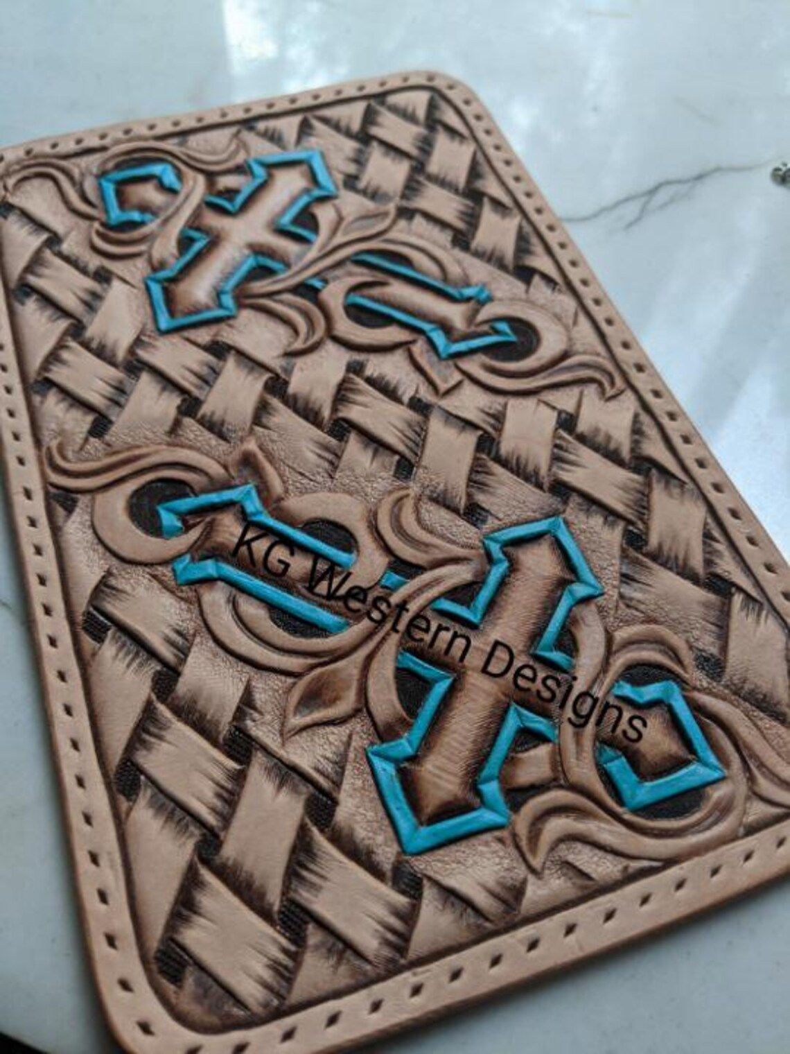 Western Cross-vines-leather Tooling Design Pattern - Etsy