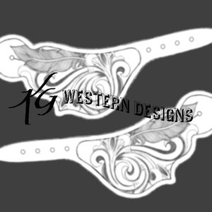 Leather Spur Strap Pattern PDF -tooling Template- Western Scrollwork ...