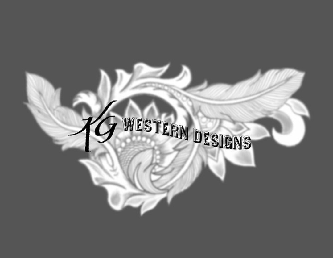 Leather Tooling Pattern Western Feathers Sunflower Scrollwork Corner ...