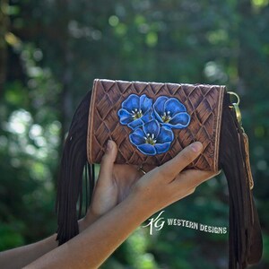 Leather Tooled Bifold Wallet Clutch Pattern Template With Fringe PDF ...