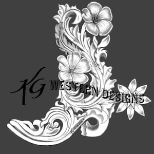 4 Western Filigree Design Bundle Pack, Bucking Horse, Colt 45, Cow ...