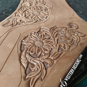Spur Straps Pattern Template- Floral, Sunflowers, Daisy's- Western ...