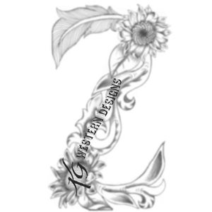 Letter Z- Leather Tooling- Feathers-vines & Sunflowers Filigree Tracing ...