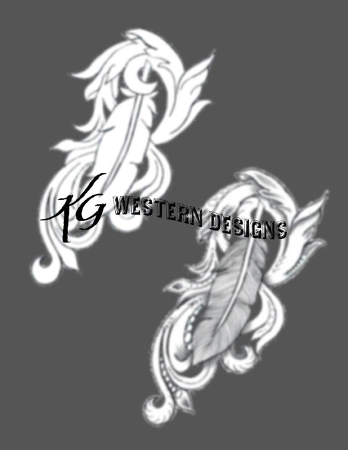 3 Pack Leather Tooling Feather-&-vines Tracing Designs Pattern PDF ...