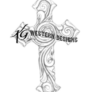 Western Cross Leather Tooling Tracing Design Pattern, Western ...