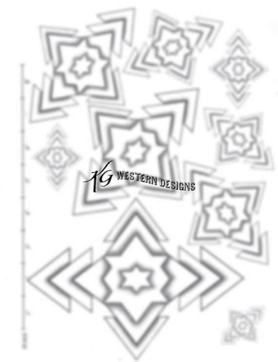 Southwest Design Leather Tooling Pattern Size Pack - Etsy