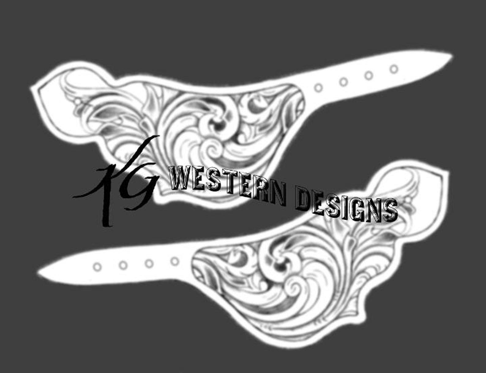 Leather Spur Strap Pattern PDF -tooling Template- Western Scrollwork ...