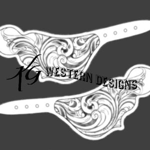 Leather Spur Strap Pattern PDF -tooling Template- Western Scrollwork ...