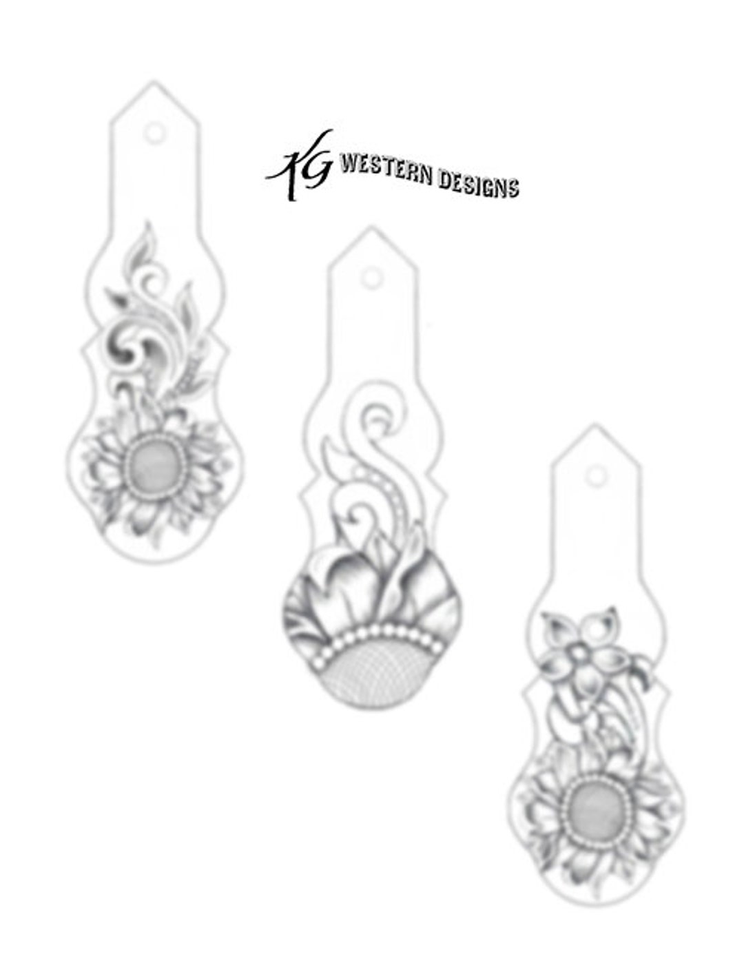 Leather Tooling Keychain Ring Fobs Pattern Pack Download - Etsy