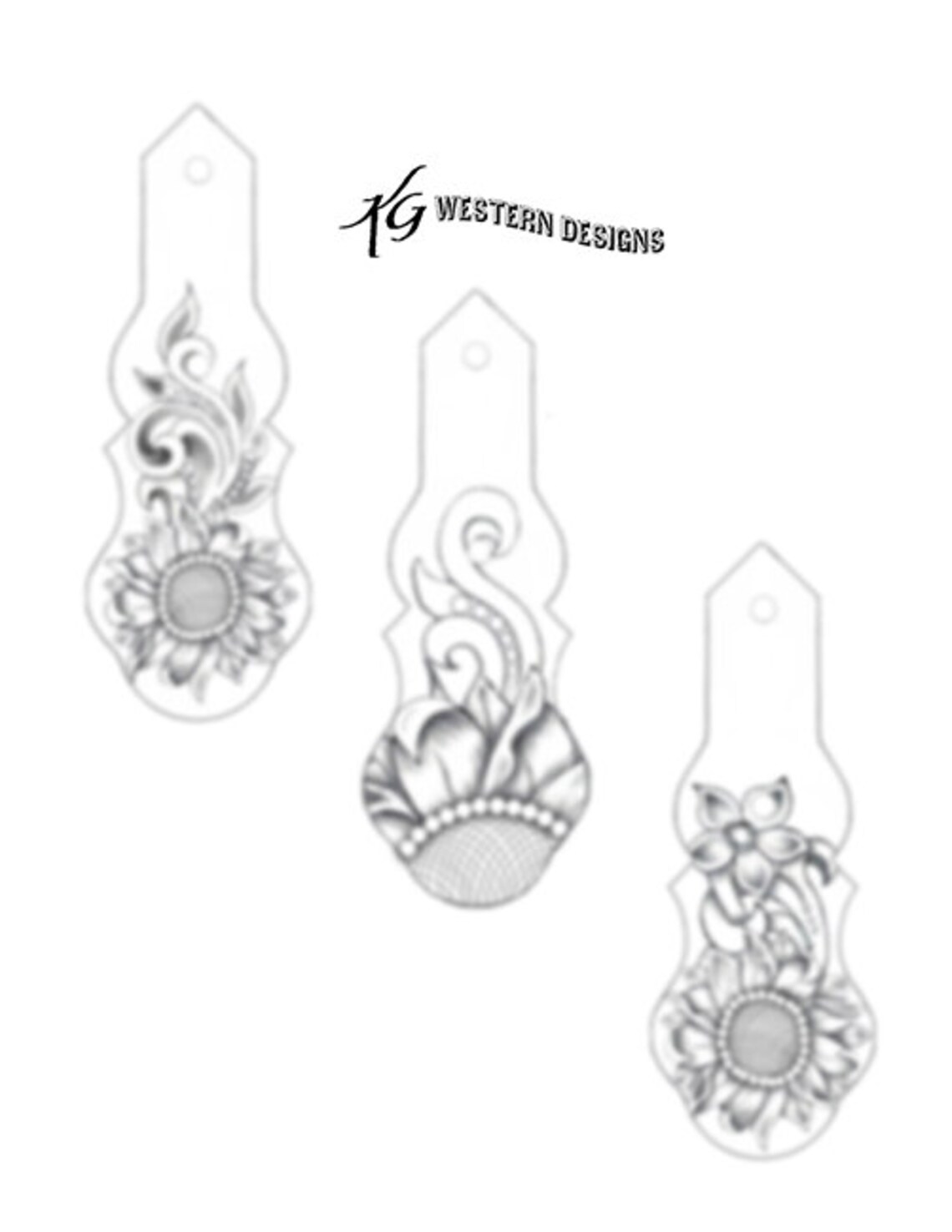 Leather Tooling Keychain Ring Fobs Pattern Pack Download - Etsy