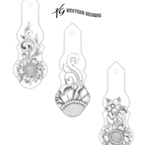 Leather Tooling Keychain Ring Fobs Pattern Pack Download - Etsy