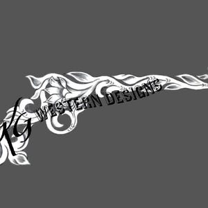 4 Western Filigree Design Bundle Pack, Bucking Horse, Colt 45, Cow ...