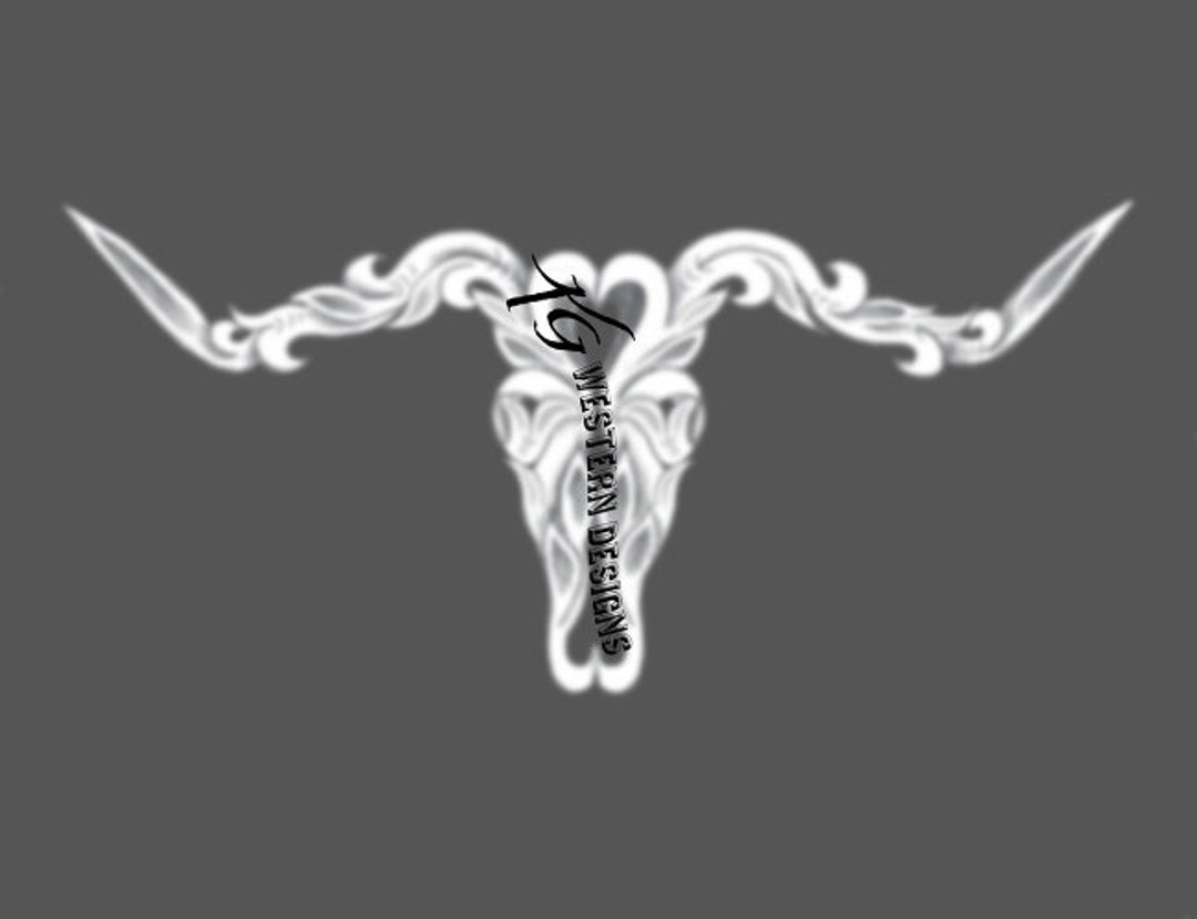 Longhorn Skull -western Filigree -leather Tooling, Carving Tracing ...